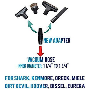 Vacuum Attachment Adapter Kit- Vacuum Hose Adapter - Pool Supply 1-1/4" or 1-1/2" Hose Connector - Hose Reducer Adapter - Reducer from 35mm/38mm/42mm to 32mm - from 1 3/8 inch to 1 1/4 inch