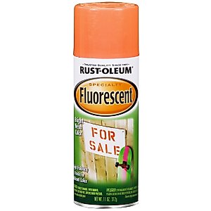 11 Oz Fluorescent Orange Spray Paint [Set of 6]