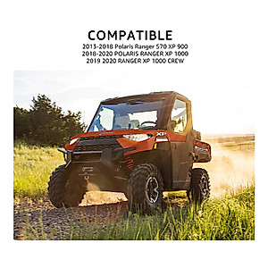 Front Floor Mats, A & UTV PRO All Weather Floor Liners for 2018-2024 Polaris Ranger XP 1000 Crew Accessories, Replace # 2882780,TPE Material Slush Liner