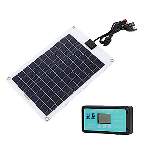 50 Watt 12V Solar Panel with High Conversion Efficiency, Solar Panel Battery Charger with MPPT 100A Controller for 12V Battery and DC Charging Equipment