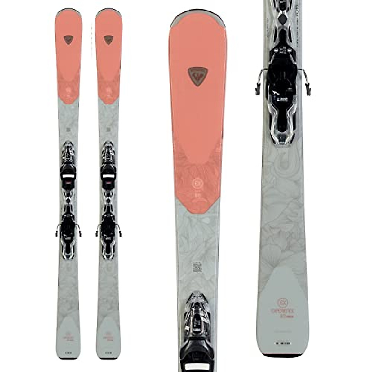 Rossignol Experience 80 Carbon Womens Skis 158 W/Xpress 10 Bindings Black Sparkle