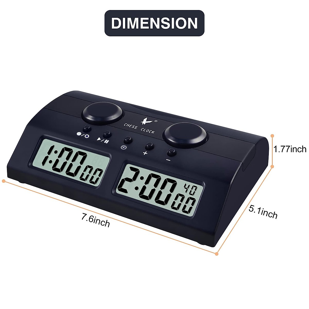 LEAP Chess Clock Professional Chess Timer with Indicator Light and Alarm Clock Features Great for Chess, I-GO, Chinese Chess and Other Board Games（PQ9902C）