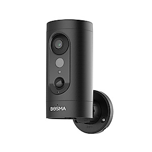 Bosma EX Spotlight HD WiFi Indoor/Outdoor Security Camera, Color Night Vision, Person Detection, Activity Zones, 2-Way Audio, Anti-Theft Alert, Advanced AI Features, Free Cloud Storage