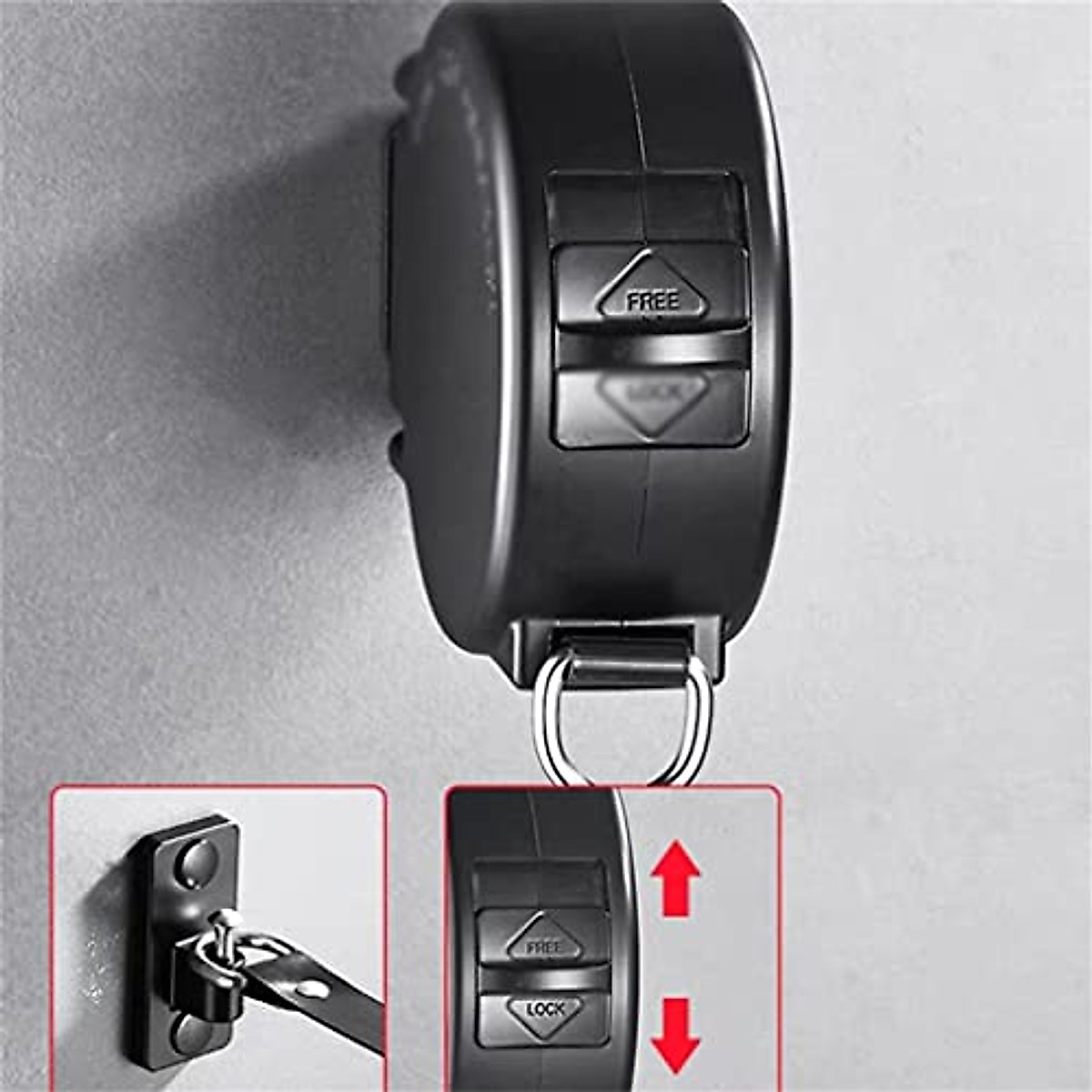 N/A Black/White Clothesline Dryer Laundry Holder Retractable Belt Wall Mounted Drying Racks Hidden Hanger ( Color : D , Size : 1 )