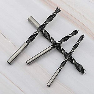 Rowiz 8PCS Brad Point Drill Bits 3-10mm Spiral Twist Wood Drill Bits Set For Soft, Hard, Veneered And Laminated Wood Mdf Acrylic