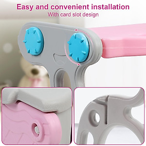 3 in 1 Kids Study Table and Chair Set, Convertible Toy Storage Bench for Toddlers, Multipurpose Toy Box and Chair with Wide Backrest, Reading Nook for Kindergarten, Preschool, Kids Room, Playroom Pi