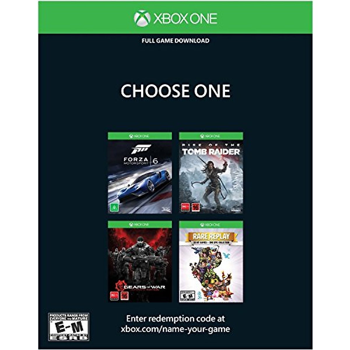 Xbox One 500GB Console - Name Your Game Bundle + Xbox One Wireless Controller + Forza Horizon 2 [Emailed Digital Code]