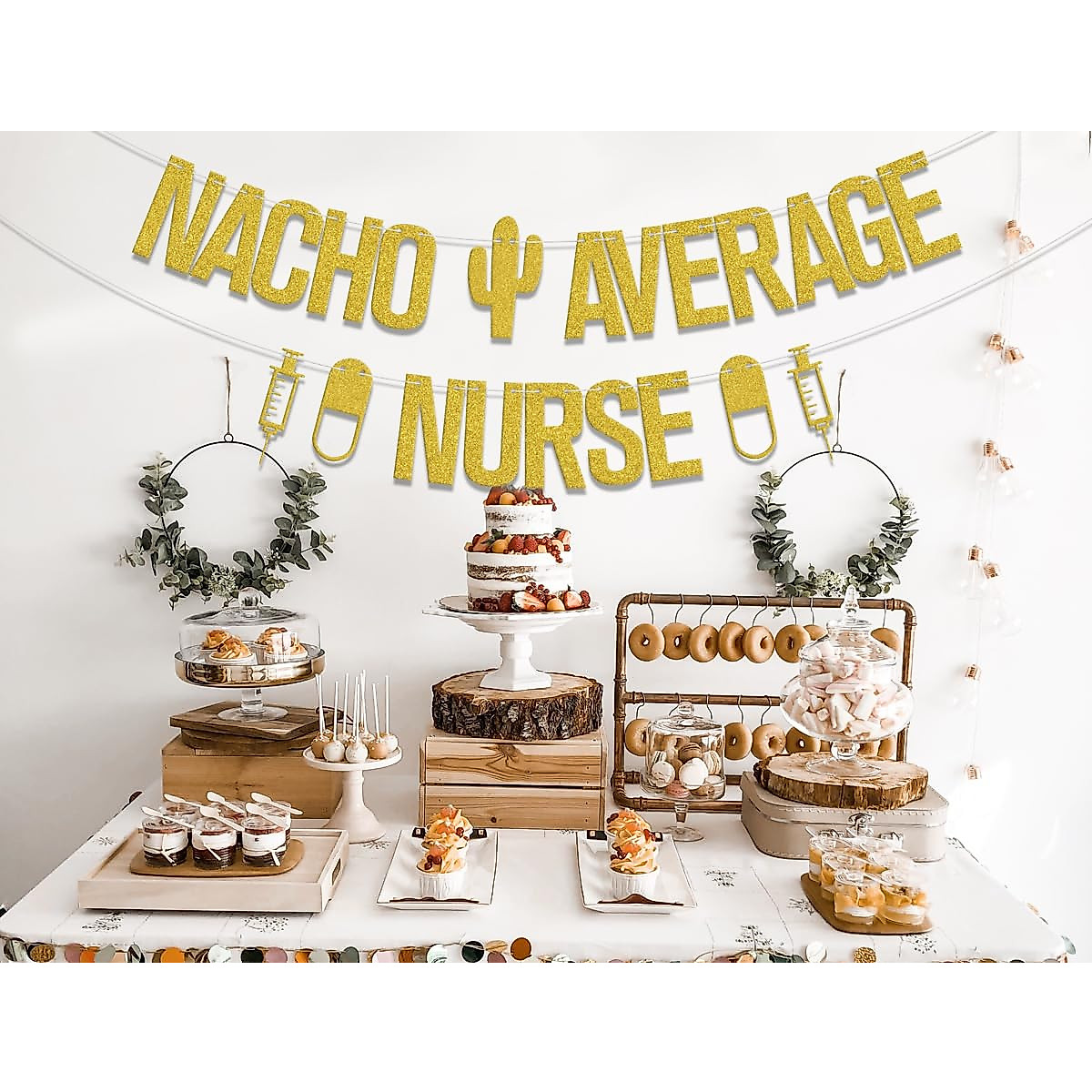 Nacho Average Nurse Banner, Congrats Nurse BSN/RN Grad Party Decorations, 2024 Nurse Medical School Graduation Decor, Congrats Grad Class of 2024 Nursing School Graduation Party Supplies