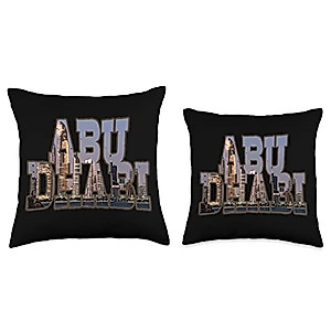 Abu Dhabi, United Arab Emirates UAE Souvenirs, United Arab Emirates Souvenir I Love ABU DHABI Throw Pillow, 18x18, Multicolor
