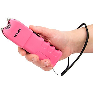 POLICE 928 Stun Gun with LED Flashlight, Pink
