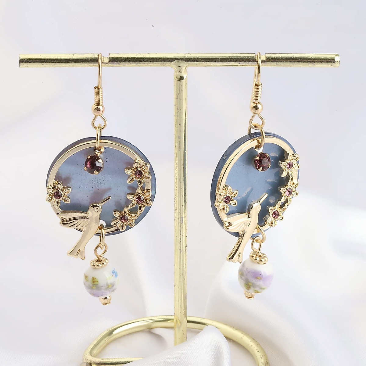 UJIMS Hummingbird Charm Earrings Humming Bird Lover gifts for Women Free Bird Jewelry Wishes Jewelry Hope Gift for BFF (Hummingbird Charm Earrings)