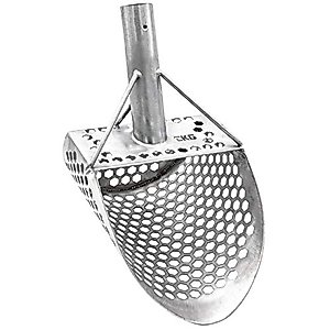 CKG 9 x 6 Sand Scoops Metal Detecting Shovel Sifter Scoop Stainless Steel 304 with Hexagon Holes