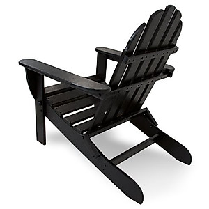 POLYWOOD AD5030BL Classic Folding Adirondack, Black
