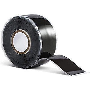 1"x10' Black Self-Fusing Silicone Tape, Hose Repair Tape, Heavy Duty and Leak Proof Rubber Hose Tape, Pipe Repair Tape for Water Leaks, (0.5mm in Thickness)