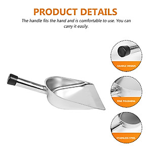 Gatuida Stainless Steel Dust Pan Metal Trash Shovel with Handle Handheld Dust Pan Wide Scooper for Indoor Outdoor Fireplace Industrial and Commercial Use
