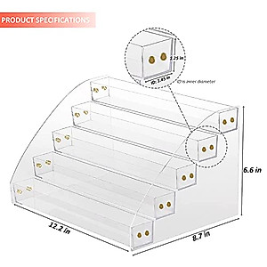 THILEMON Acrylic Paint Organizers And Storage Acrylic Paint Storage With Paint Brush Holder 5-layer, Acrylic Paint Storage Organizer For Acrylic Painting, Paint Storage Rack