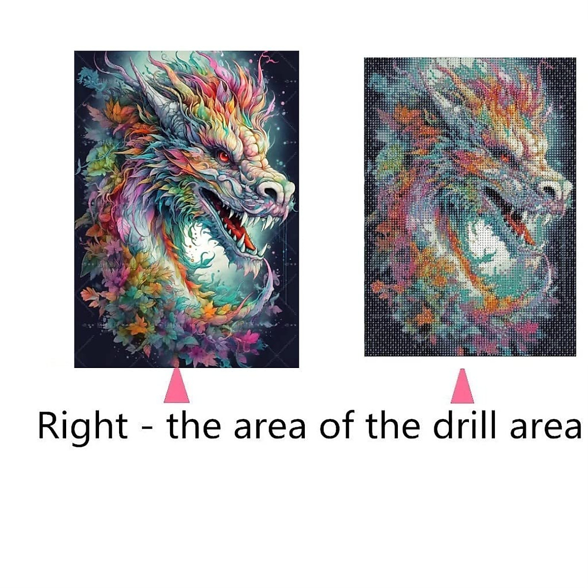 5D Diamond Art Painting Kits, Diamond Art Kits for Adults Kids, Full Drill Diamond Rhinestone Arts Craft Picture Embroidery Painting by Numbers for Home Wall Decor, 11.8 x 15.75 inch (Dragon A)