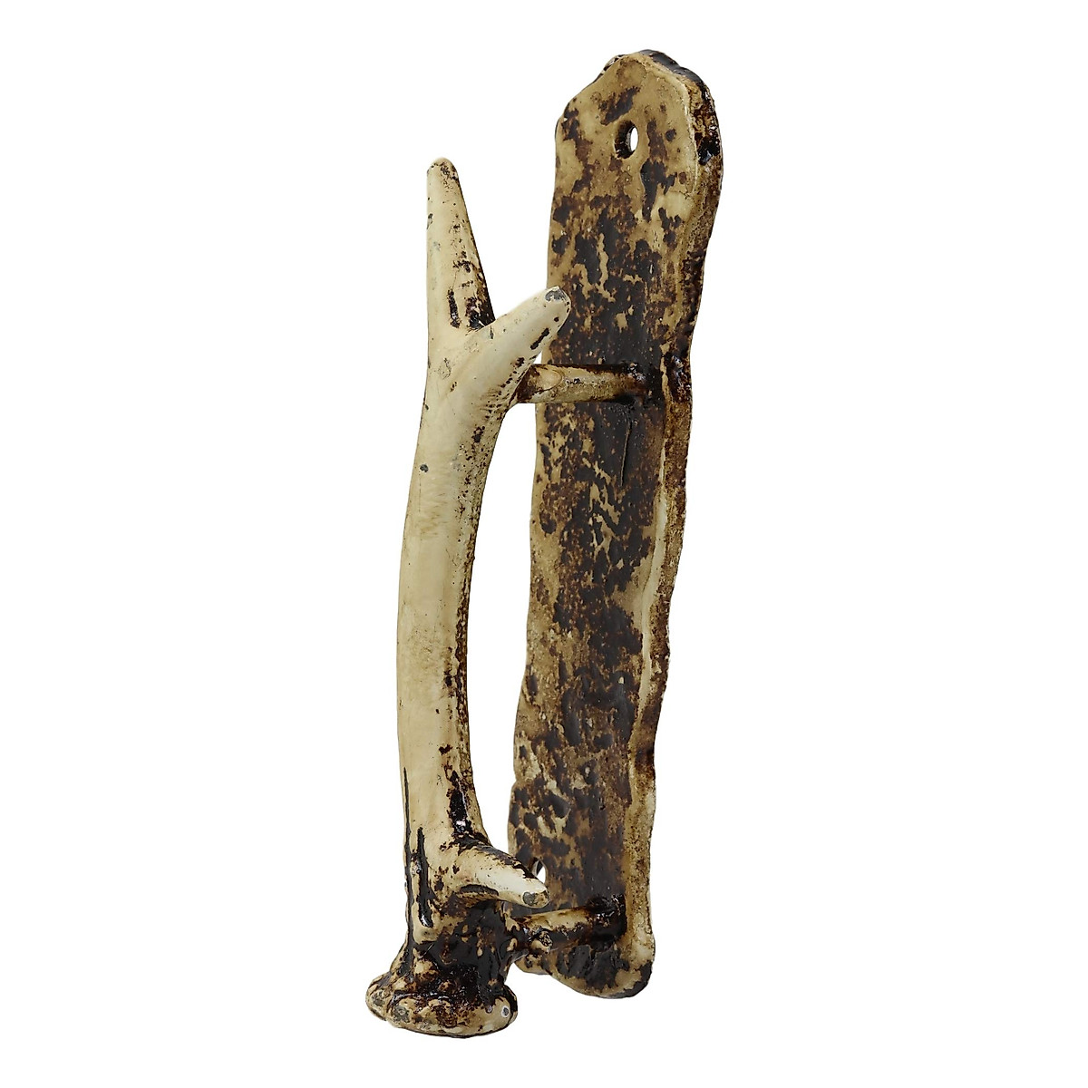 Ebros Set of 2 Western Rustic Deer Antlers Door Pull Handle Hardware Pack of 2 Left and Right Sides Decorative Accent 8" High for Barn Doors Entrance Main Cabin Lodge Country Home Antler Accent