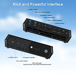 Intel Gaming Pc, 12th Core i7-12700H(14C/20T, 24MB Cache) Intel NUC 12 Enthusiast Mini PC, Intel Arc A770M 16GB GDDR6, 32GB DDR4 Ram, 1TB SSD, Support 8K/WiFi6E/BT5.3/Thunderbolt4/HDMI/DP/Win 11 Pro