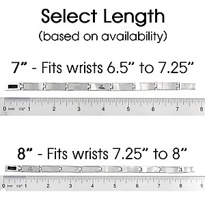 Turquoise Bracelet Sterling Silver 925 Genuine Gemstones Link Bracelet (7", Turquoise)