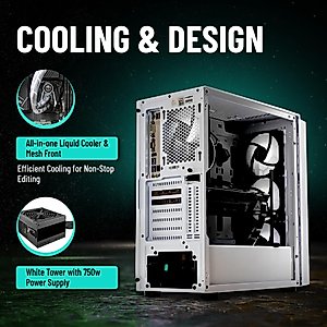 CPU Solutions Express Video Editing PC, CEV-8910-4K 8K 3D Video Editing Workstation - Intel i9-14900KF, 6.0GHz 24-Core, 128GB DDR5, 2TB NVMe SSD, Quadro RTX A4000, Windows 11 Pro Computer Tower