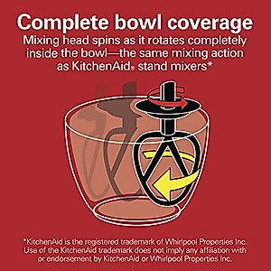 Hamilton Beach 6 Speed Electric Stand Mixer with Stainless Steel 3.5 Quart Bowl, Planetary Mixing, Tilt-Up Head (63326), 300W Motor, Grey and Chrome