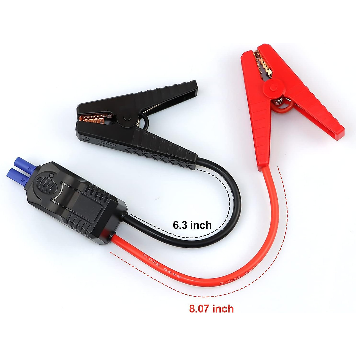 Portable Jumper Starter Clamps, 8AWG Automotive Emergency Jumper Cables for 12V Car Jump Starter