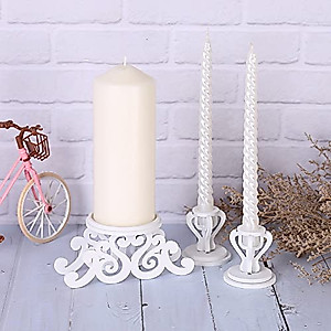 Rozrety Unity Candle Holder - Unity Candles Stand for Wedding Ceremony Set - Pillar Taper Candle Holders for Weddings Centerpiece Decoration,Bridal Shower(Candles not Include)
