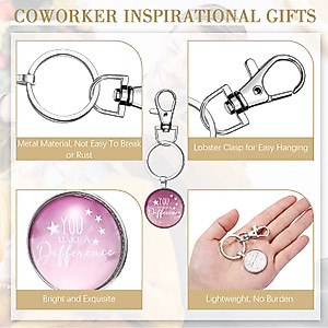 Roowest 48 Pcs Thank You Keychain Gifts Bulk Inspirational Employee Appreciation Gifts Motivational Team Gifts for Women Coworkers Staff Nurses Teacher Volunteer