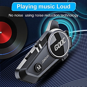 JZAQ Motorcycle Helmet Bluetooth Headset Motorcycle Helmet Speakers Intercom 2 Riders Noise Cancellation Speakers Communication Systems Motorcycle Riding/ski/Cycling/Sports