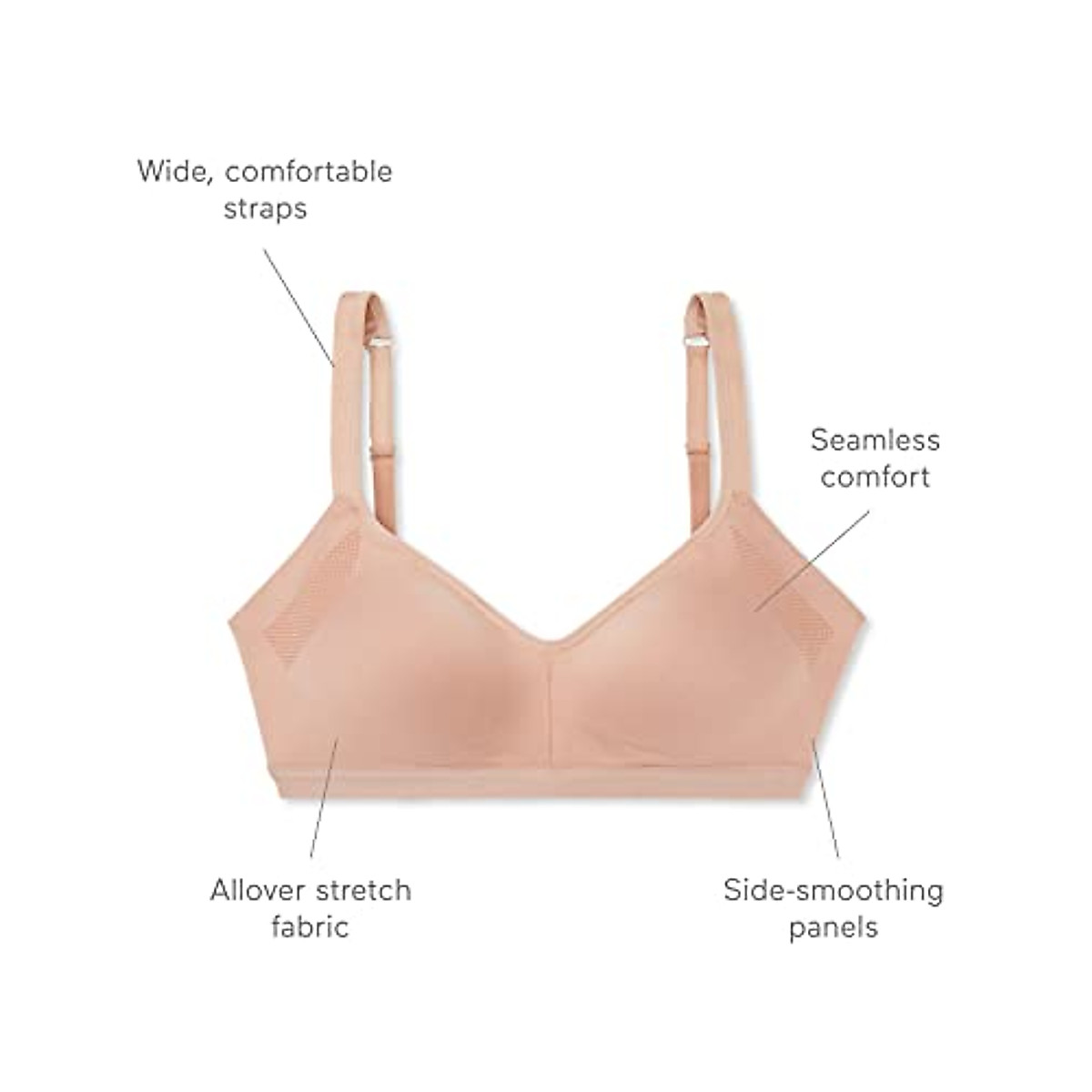 Warner's womens Easy Does It Underarm Smoothing With Seamless Stretch Wireless Lightly Lined Comfort Rm3911a Bra, Butterscotch, Medium US