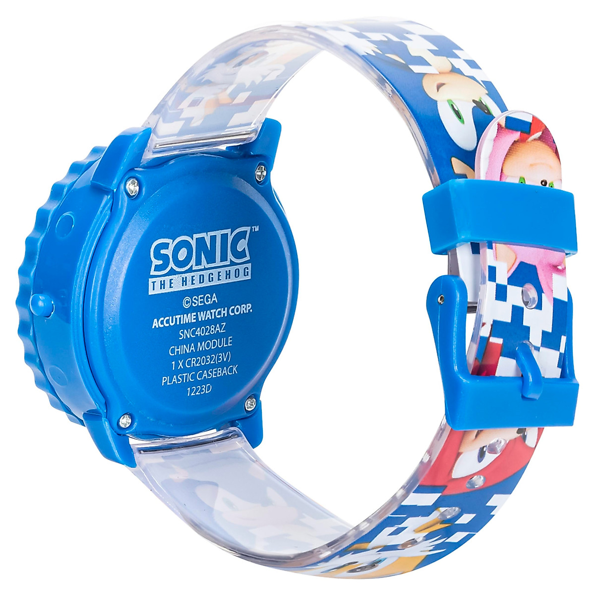 Sonic The Hedgehog Kids Digital Watch – Flashing LED Light-Up Display, Easy-to-Read Time, Adjustable Strap, and Sonic Character Design – Fits Wrists from 5.5" to 8"