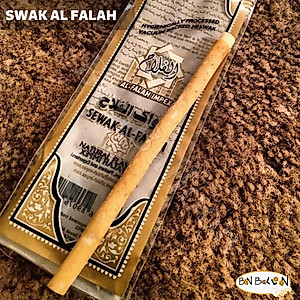 bonballoon 100 Pcs Al Falah Siwak Meswak Miswak Miswak Arak Peelu Al Falah Chewing Stick with Natural Flavor Herbal Toothbrush Vacuum Sealed Breath Freshener (100 Tooth Sticks)