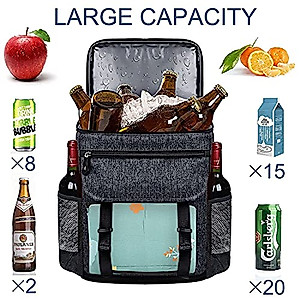 Picnic Basket, Picnic Backpack, with Cooler Compartment, Insulated, Leak Proof, Waterproof, Picnic Bag,Picnic Baskets for 2 to 4, Large Capacity 7.1 Gallons