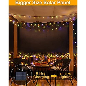 Ollny Solar String Lights Outdoor Waterproof Warm White & Multicolor 2 Pack Each 98Ft 300LED, 11 Modes Super Bright Fairy Lights, Outdoor Christmas Tree Lights for Outside Garden Patio Wedding Party