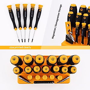 YF YoungFulTool 45Pcs Magnetic Screwdriver Set with Plastic Racking Hex Key Allen Wrench Precision Screwdrivers Flat Phillip Pozi Torx Screwdrivers Magnetic Screwdriver Handle DIY Tools Men Tools