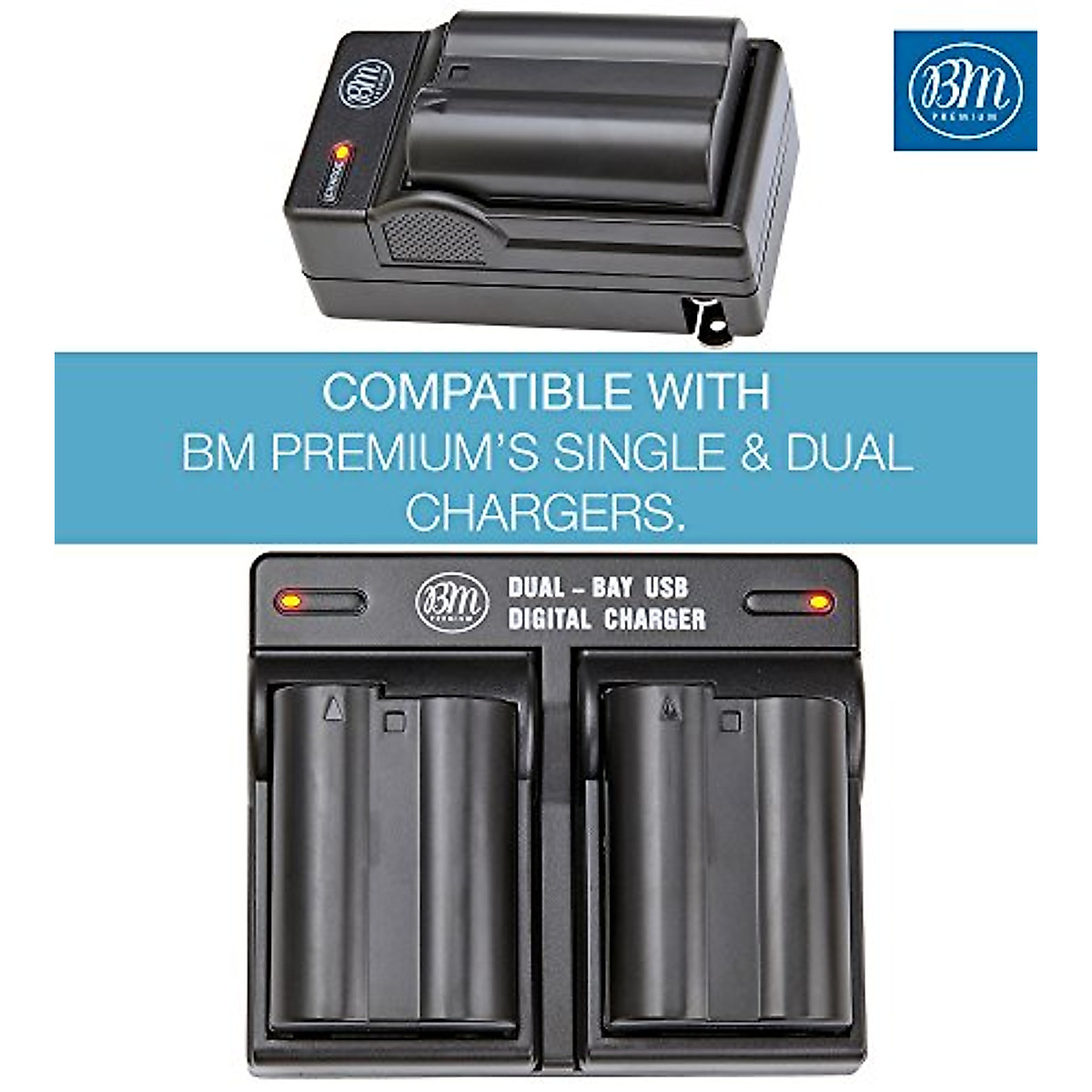 BM Premium EN-EL15C High Capacity Battery for Nikon Z5, Z6, Z6 II, Z7, Z7II D780, D850, D7500, 1 V1, D500, D600, D610, D750, D800, D800E, D810, D810A, D7000, D7100, D7200 Digital Cameras