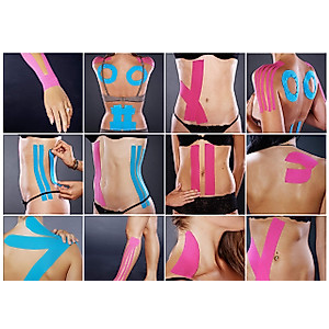 Starktape Kinesiology Tape - Professional 4 Pack Bulk Physio Rolls Sports Tapes for Sensitive Skin. K Physical TherapyTape for Knee, Shoulder, Ankle, Wrist, Foot, Back Injury Muscle Pain aid - Beige