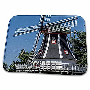 3dRose Windmill at Nelis Dutch Village. Holland, Michigan, USA. - Dish Drying Mats (ddm-208395-1)