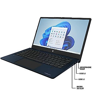 Gateway Ultra Slim Notebook, 14.1" FHD Touchscreen Display, Intel Core i5-1235U Up to 4.40 GHz, 8GB RAM, 1TB SSD, Fingerprint Scanner, Tuned by THX Audio, 2MP Camera, USB-C, HDMI, Win 11 Pro, Blue