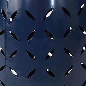 Christopher Knight Home Lilac Outdoor 12" Iron Side Table, Dark Blue