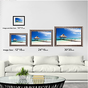 Over water bungalows Personalized Canvas or Photo Print and Framed Art Artwork with Couple's Names Special Date and Your Own Message on, Great Gift for Anniversary,Wedding,Birthday