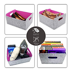 ENDLESS FUNCTIONS - Collapsible Storage Basket with Handles - Hot Pink