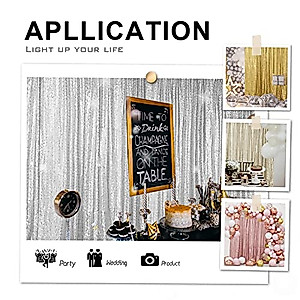 Hahuho Purple Sequin Backdrop Curtain, 2PCS 2FTx8FT Glitter Backdrop Curtain for Parties, Christmas, Wedding, Party Decoration（2 Panels, 2FT x 8FT, Purple