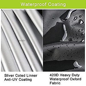 Rilime Gas Fire Pit Cover Rectangular,Waterproof Fire Pit Covers Fit for Fire Pit or Gas Fire Table 42"L x 24"W x 25"H,Black