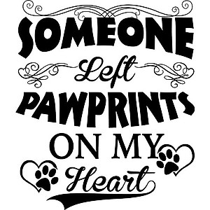 CafePress Someone Left Pawprints On My Heart Mug Ceramic Coffee Mug, Tea Cup 11 oz
