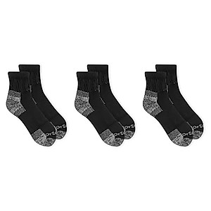 Dr. Scholl's Women Advanced Relief Blisterguard - 2 & 3 Pair Packs Non-binding Cushioned Moisture Management Socks, Black, 4-10 US