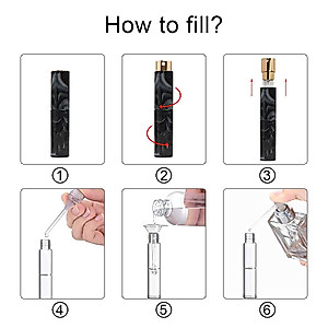 Vitog 10ml Travel Perfume Bottle Refillable - Atomizer Perfume Spray Bottle For Travel Empty Cologne Dispenser Mini Travel Bottle With Funnel,Distributor For Women Men