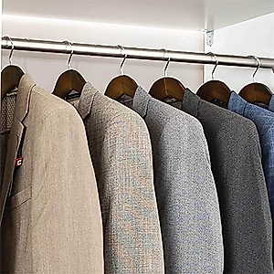 N/A Wide-Shouldered Wooden Hanger with Non-Slip Trouser Bars Smooth Finish Solid Wood Suit Hanger (Color : B, Size