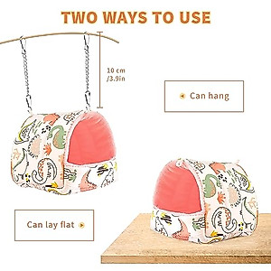 HPAWHOMEPART Parrot Bird Bed Hammock Winter Warm Bird Plush Nest Toy for Parakeet Comfortable Hanging Bird Bed for Cage (XL, Grey)